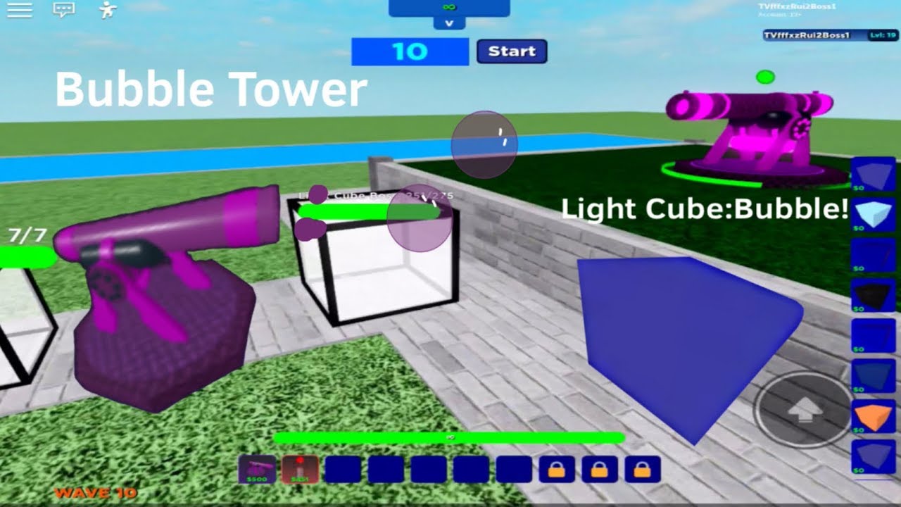 Bubble tower review|Cube defense|Roblox - YouTube