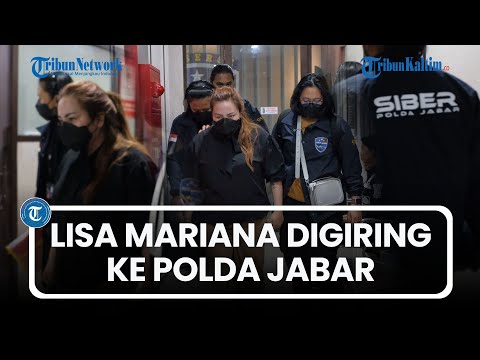 Tertunduk! Detik-Detik Lisa Mariana Digiring ke Polda Jabar Terkait Kasus Video Syur