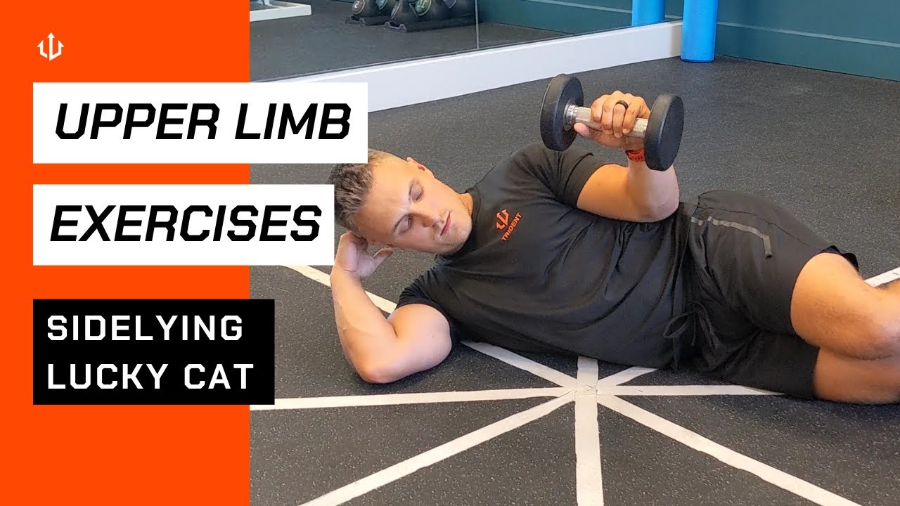 Sidelying Lucky Cat // Shoulder Rehab - Rotator Cuff Exercise - YouTube