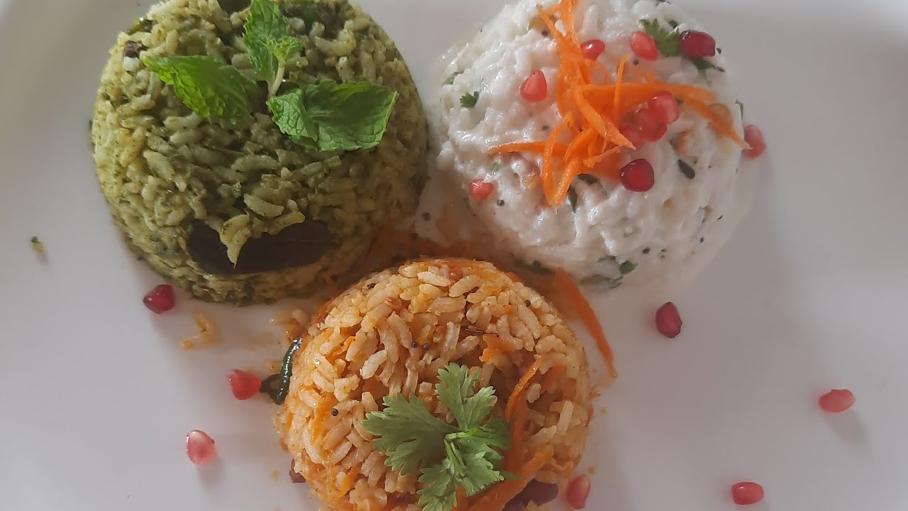 Tricolor rice recipe...with out any food color!!simple and easy quick ...