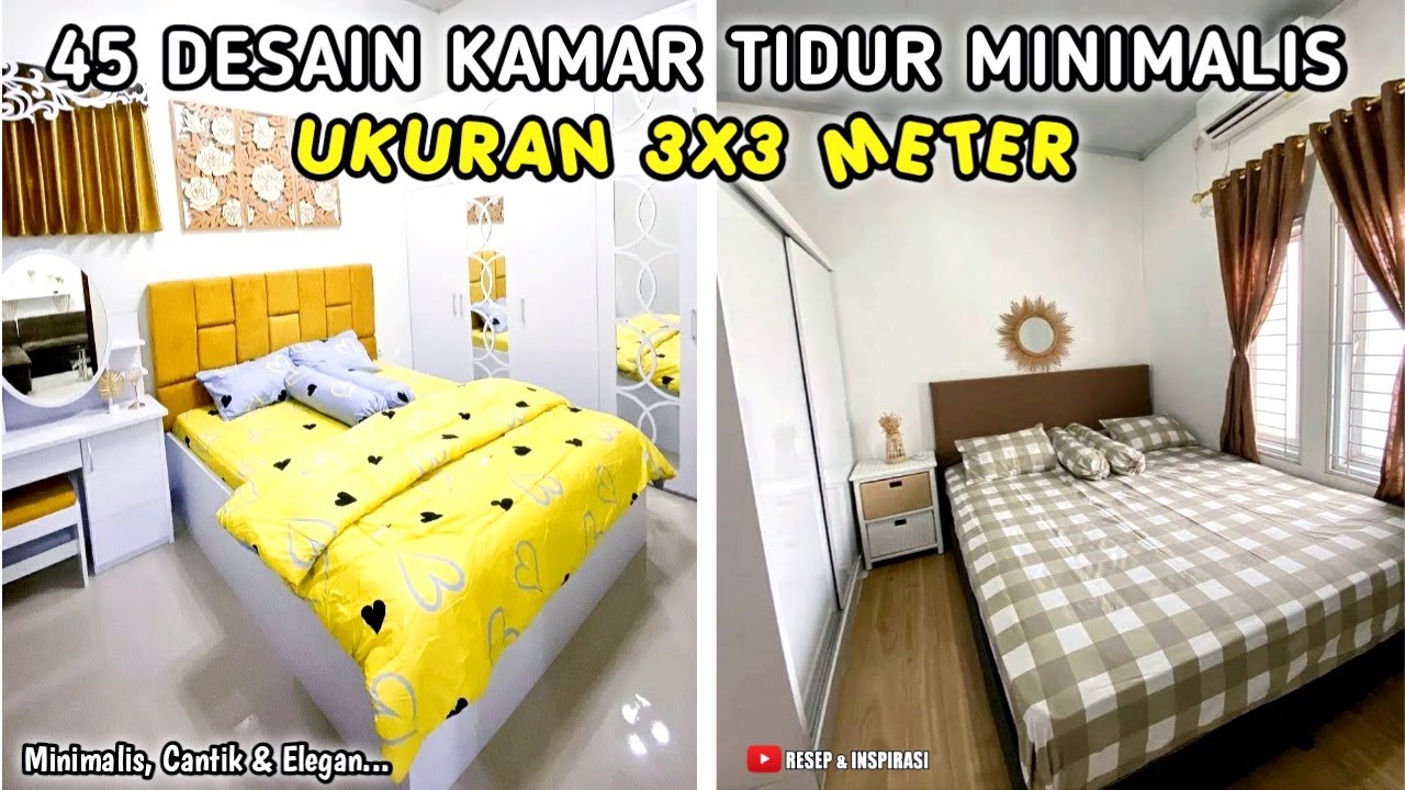 45 DESAIN KAMAR TIDUR MINIMALIS UKURAN 3x3m | LINK PEMBELIAN PRODUK ADA ...