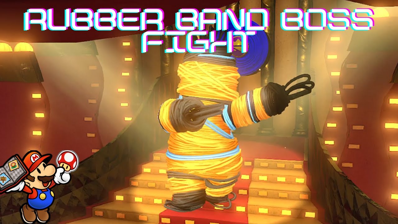 Paper Mario The Origami King - Part - 14 Rubber Band Boss fight - YouTube