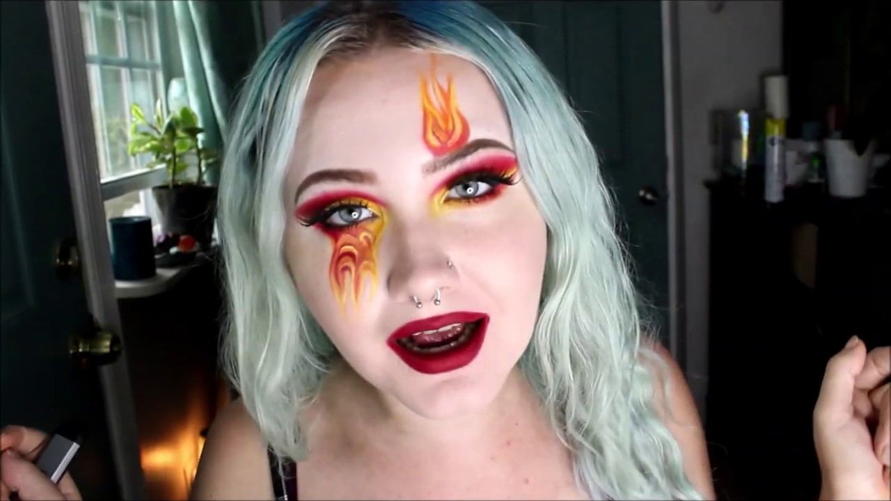 Drippy Fire Makeup Tutorial - YouTube