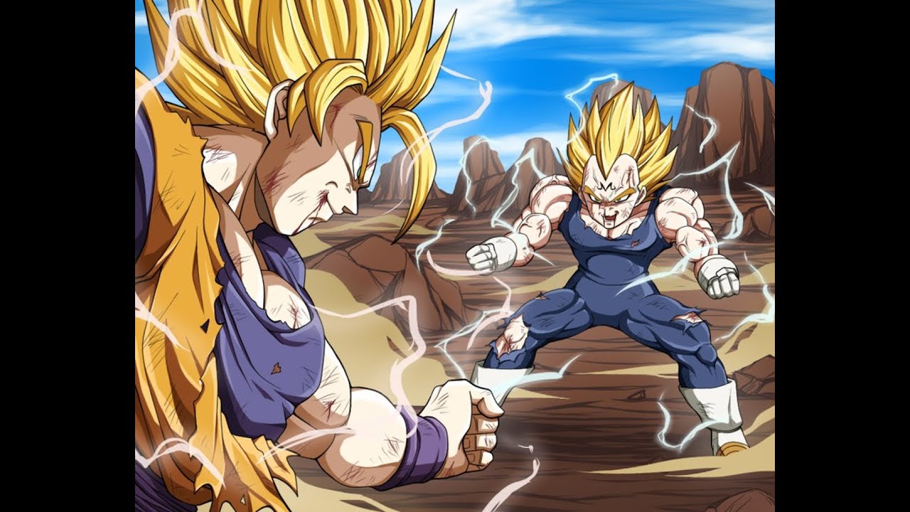 Dragon Ball Z - Goku vs Vegeta comparison, Vegeta left behind by his ...
