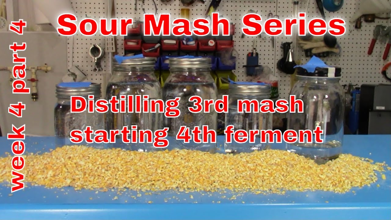 Sour Mash Part 4 Distilling 3rd mash and starting 4th ferment - YouTube