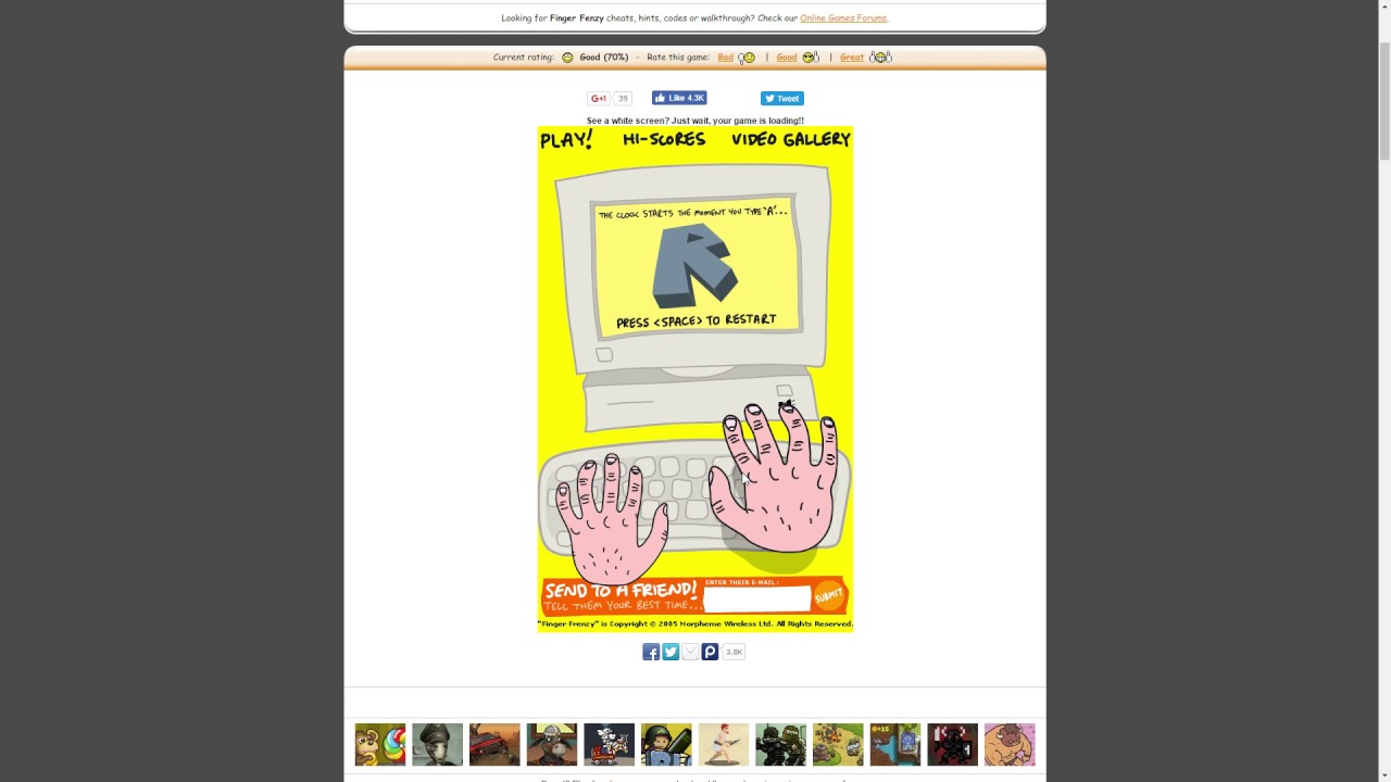 (P.B.) Finger Frenzy 2.531s || Alphabet Typing Game - YouTube