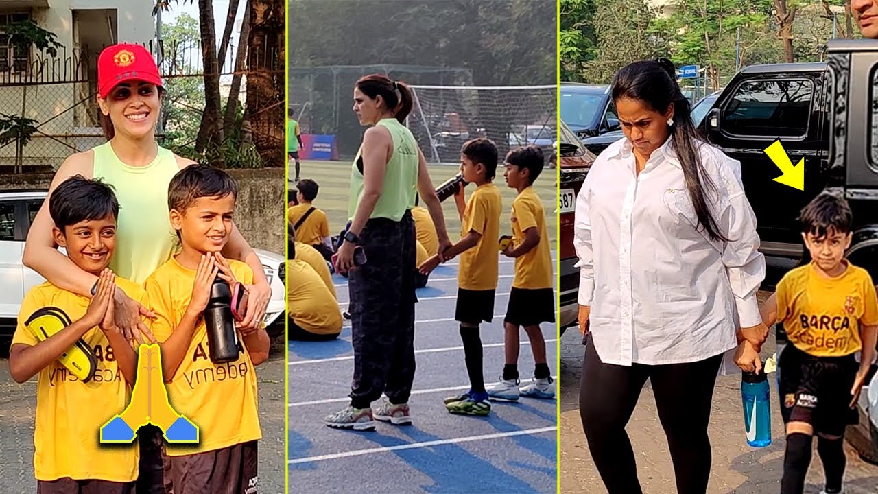 Genelia With Her Sanskari Sons Rahyl, Riaan, & Arpita Khan With Ahil ...