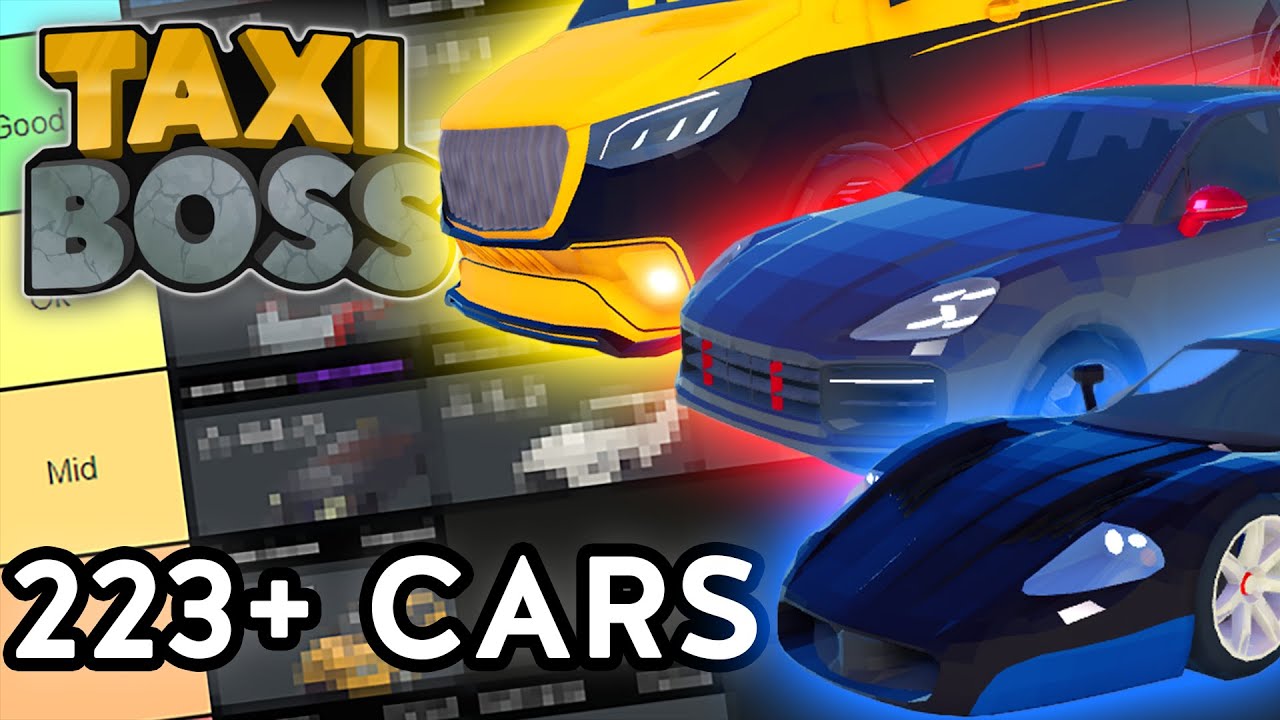 Reranking every Taxi Boss cars in tier list (Roblox Taxi Boss) - YouTube