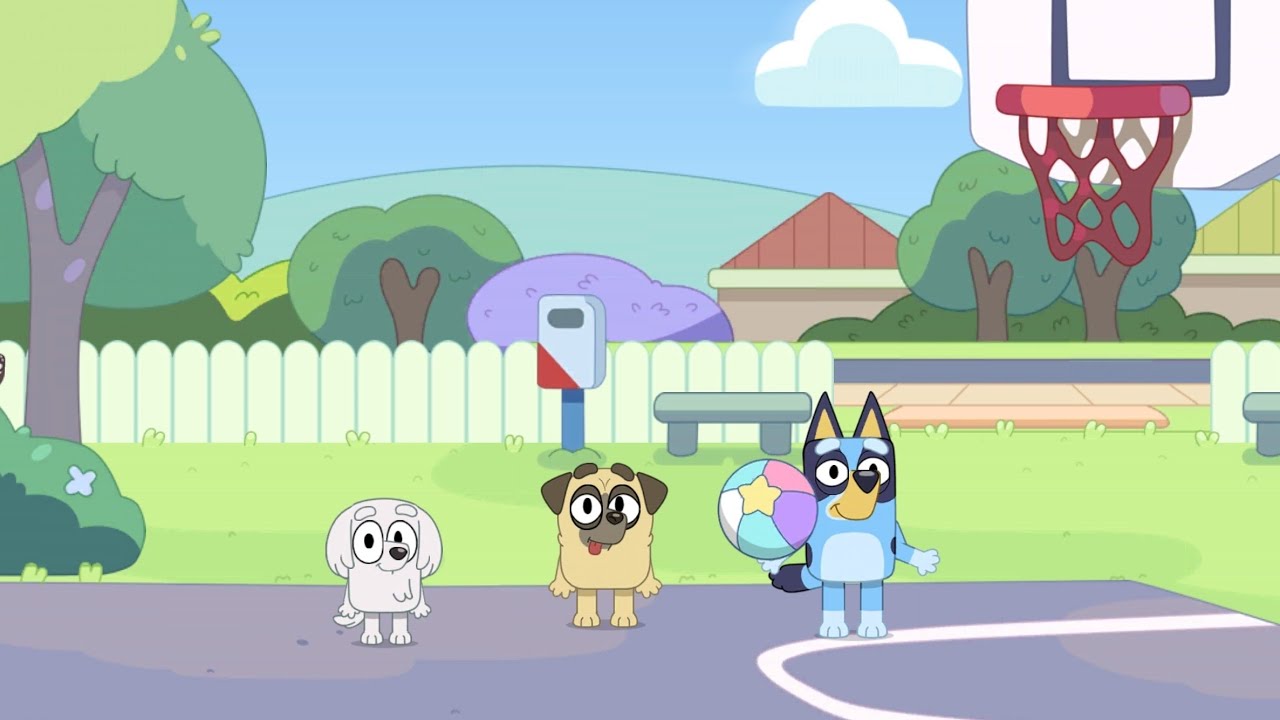Bluey, Buddy & Lila playing basket basketball game in playground 🏀 02 ...