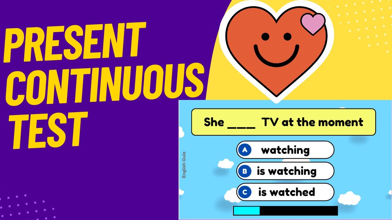 Present Continuous Tense | Grammar Test - YouTube