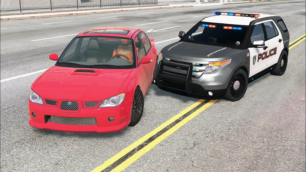 American Police Chases #10 - BeamNG drive (4K) - YouTube