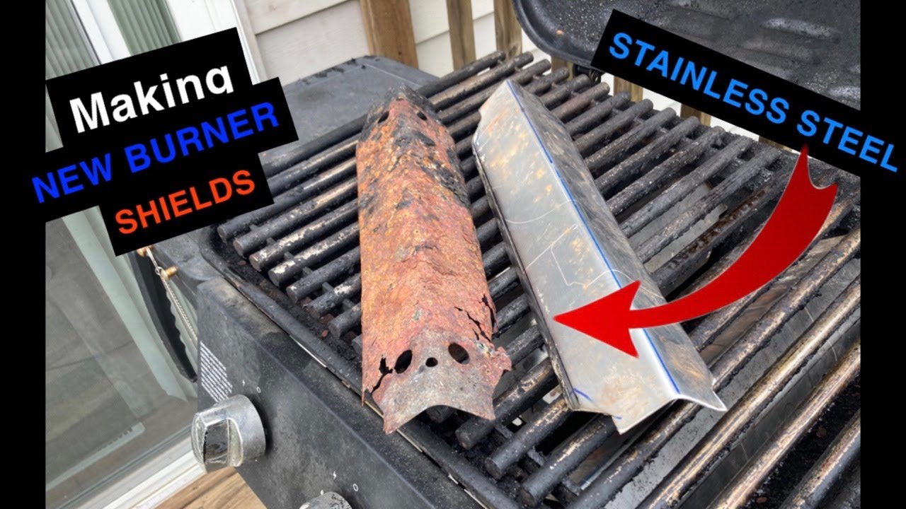 Making New Burner Shields-Stainless Steel - YouTube