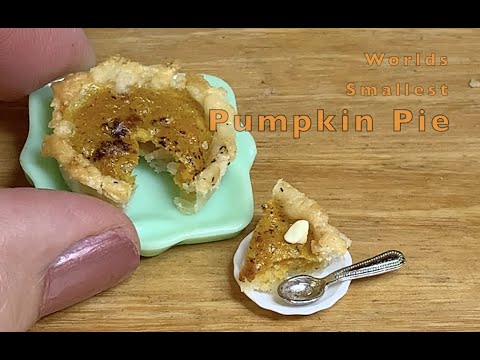Pumpkin Pie, Worlds Smallest Recipe Miniature Meals Tiny Food Halloween Special ep.69 - YouTube