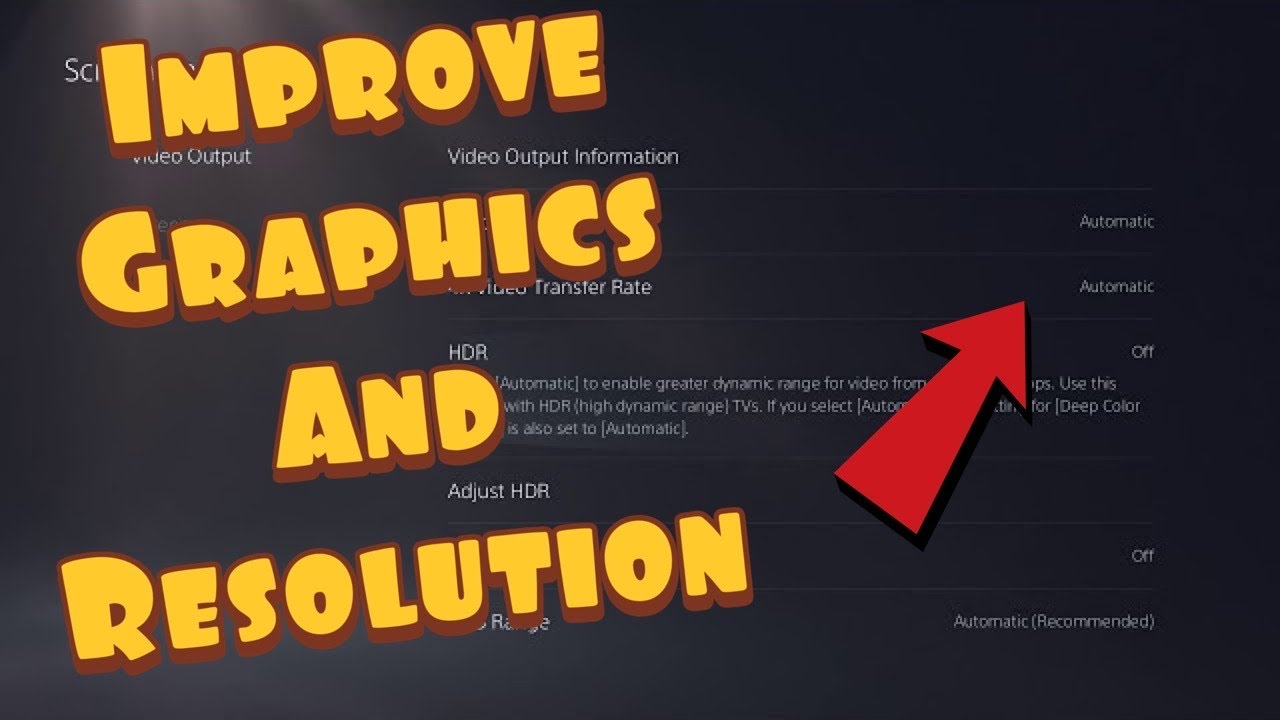How To Improve Graphics & Resolution For PS5 Tutorial! - YouTube