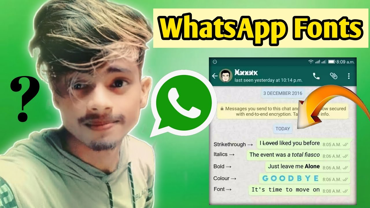 How To Change WhatsApp Fonts Text Most Features - YouTube