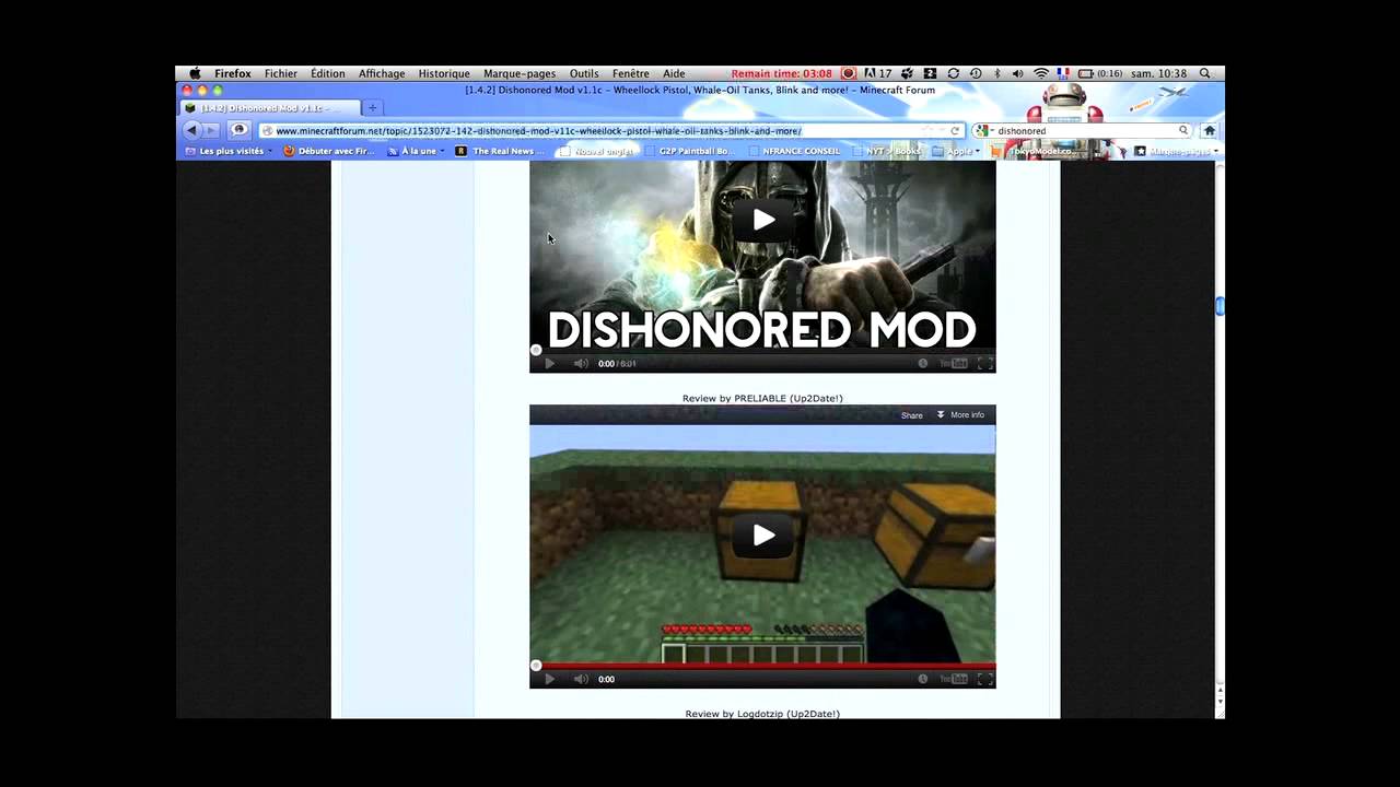 Tutorial Installer le Mod Dishonored Minecraft 1.4.2 {HD/FR} - YouTube