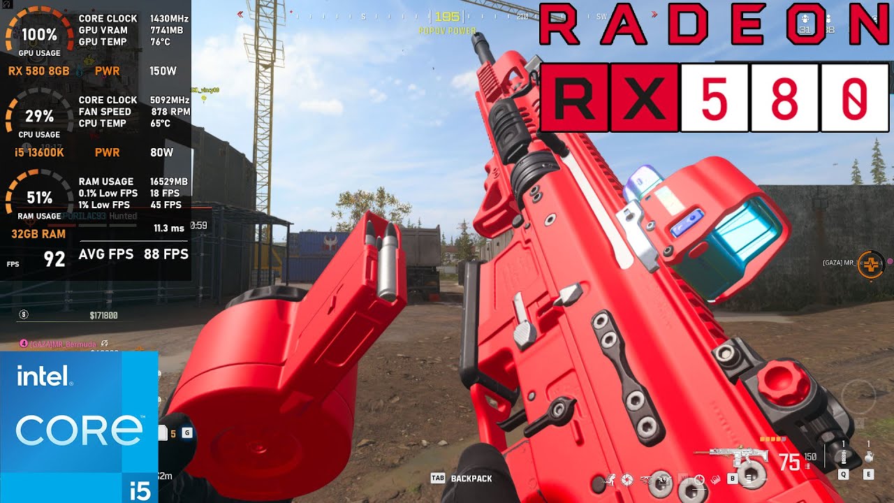 RX 580 8GB | Call of Duty Warzone 3 - 1080p Low Settings - YouTube