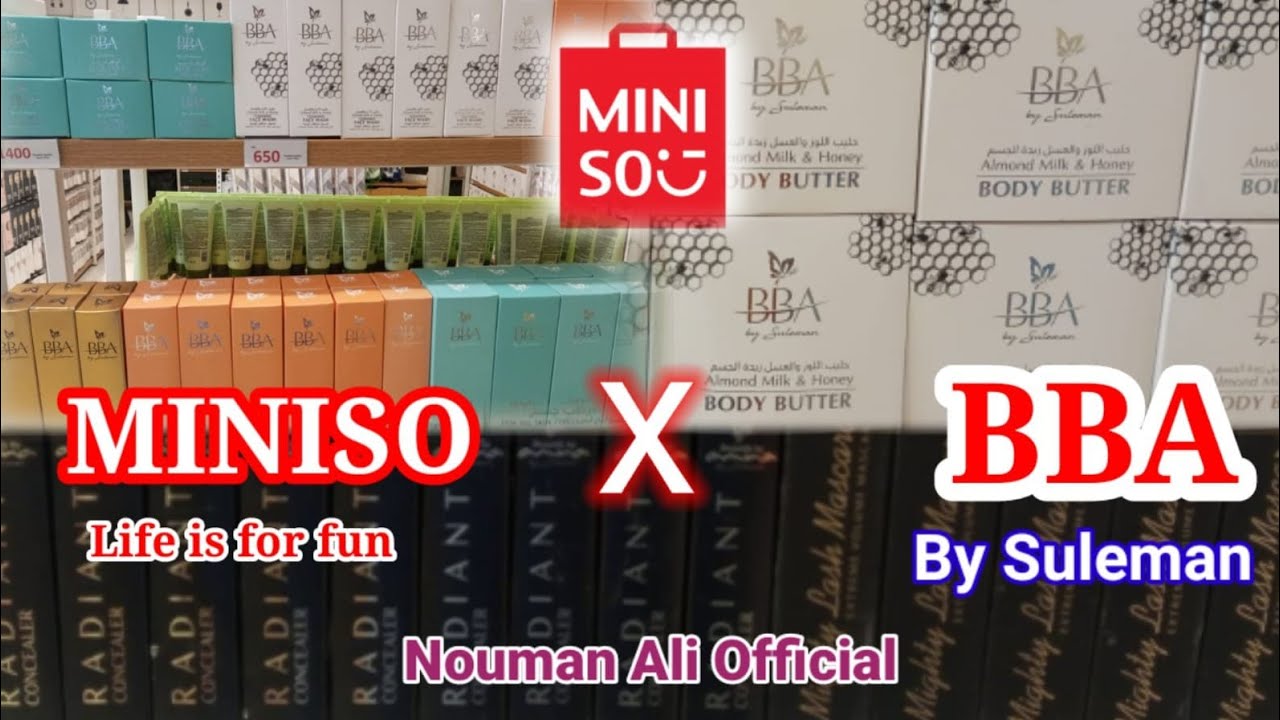 Miniso With BBA | Miniso Skincare | BBA Skincare Products Available At ...