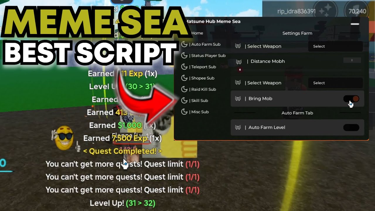 Meme Sea Script Roblox New Update 4 NO KEY | Roblox PC and Mobile - YouTube