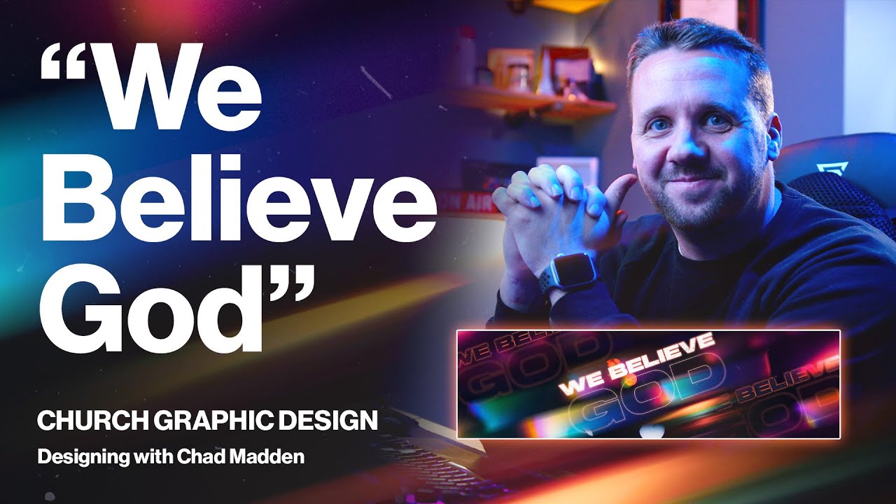 Sermon Graphic Design | Photoshop Process | "We Believe God" - YouTube
