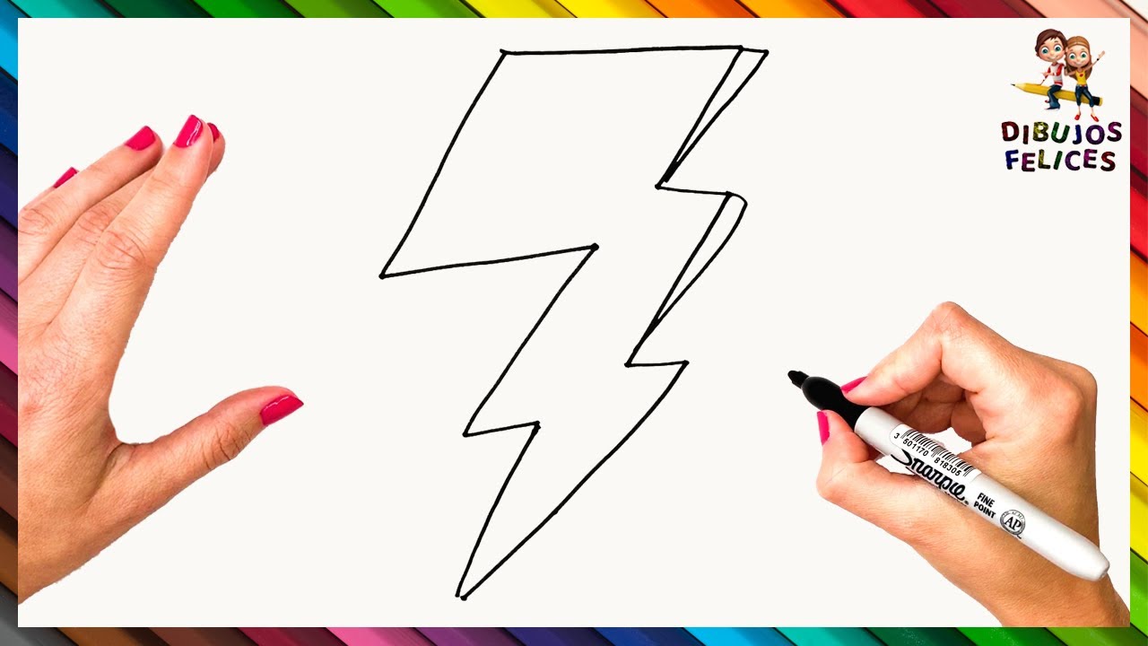 Cómo Dibujar Un Rayo Paso a Paso - Dibujo de Rayo - YouTube