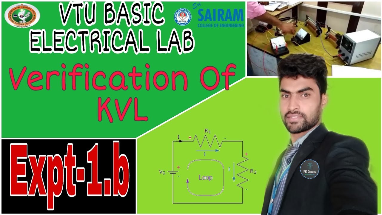 KVL I Kirchhoff's Voltage Law | VTU Basic Electrical Lab| 18ELEL17/27 ...