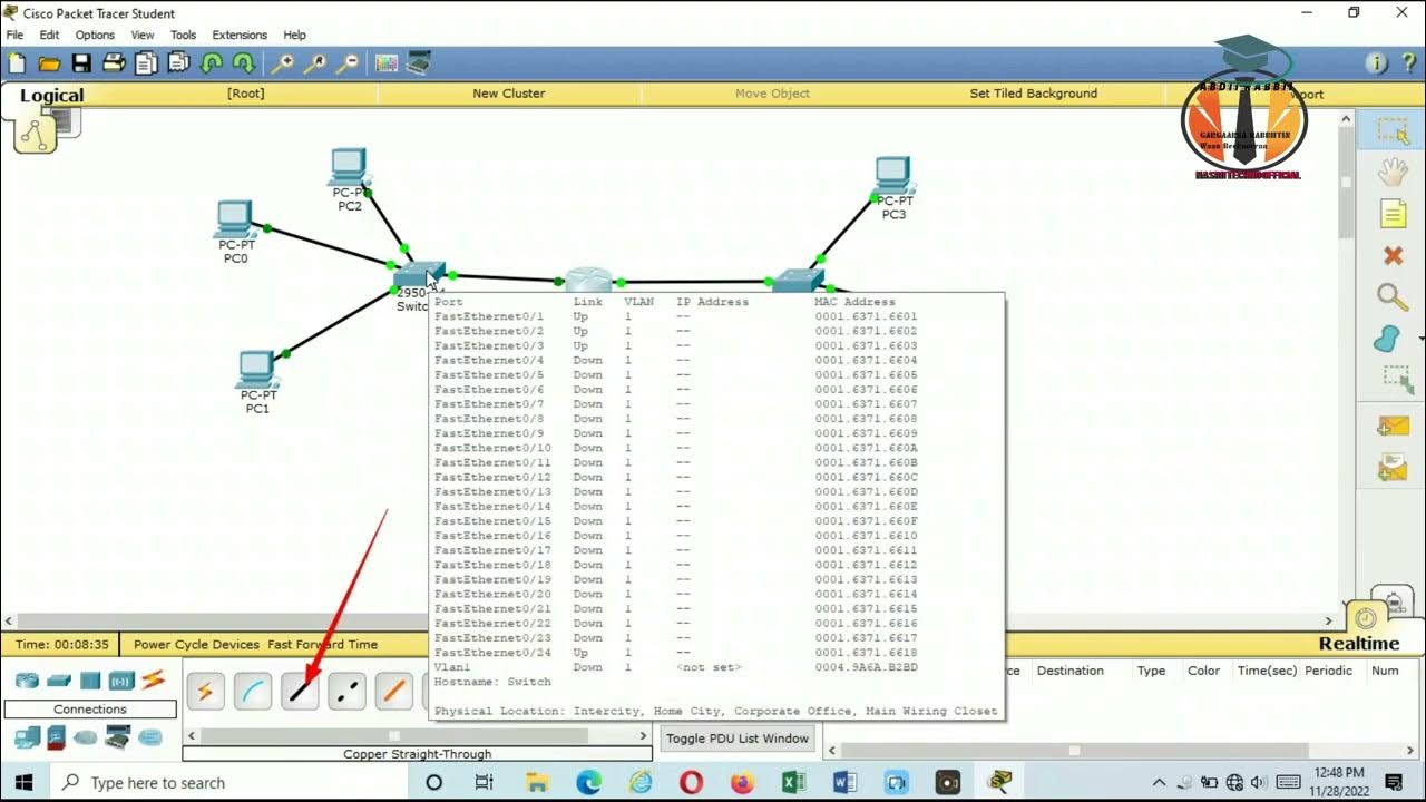 Send message through Switch, Router and Pc by CISCO packet Tracer 29 November 2022 - YouTube
