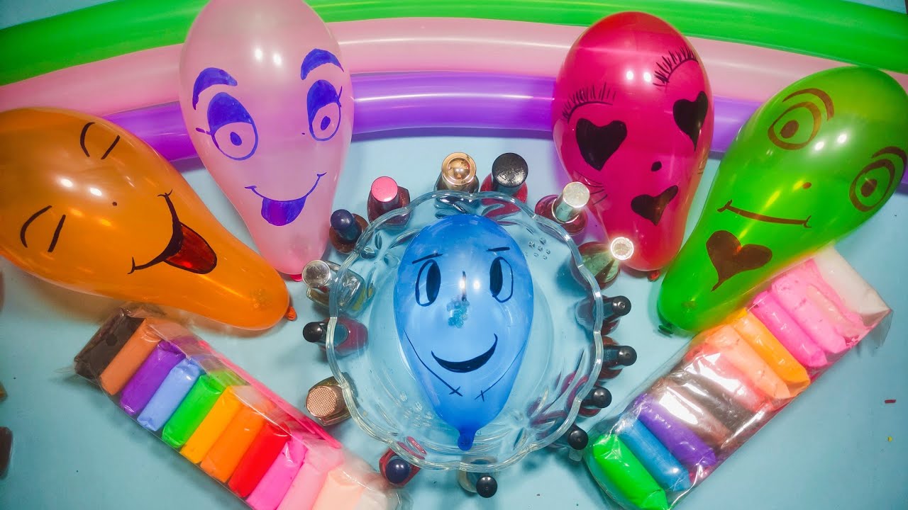 Making GLOSSY Slime with Funny Balloons - Satisfying Slime video - YouTube