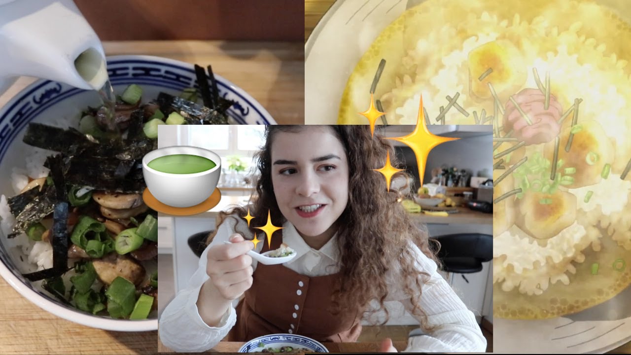 I made CHAZUKE (Tea over rice) from Bungou stray dogs (お茶漬け) - YouTube