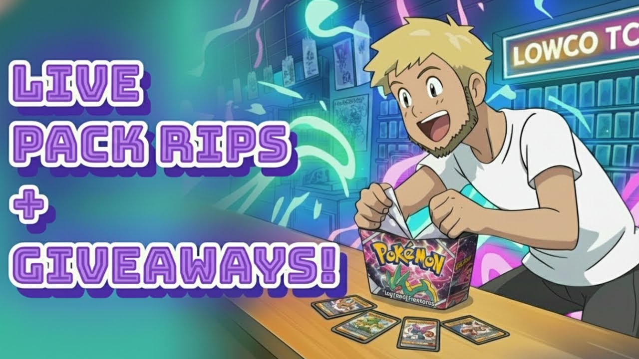 Ripping Pokemon Packs + Giveaways! | Online TCG Shop | Lowco TCG - YouTube