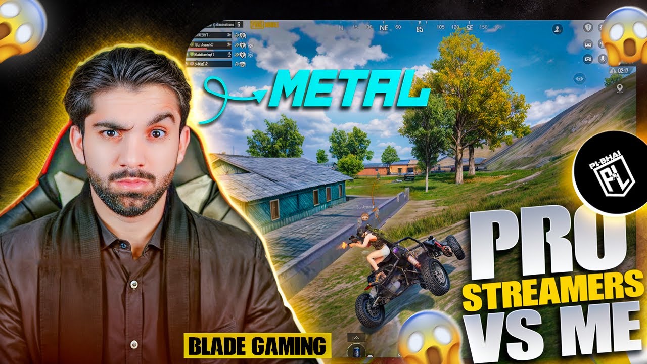 BLADE GAMING VS PRO STREAMERS @PLBhaiUP🔥💀!! @metal1270 WAS SHOCKED 😨 ...