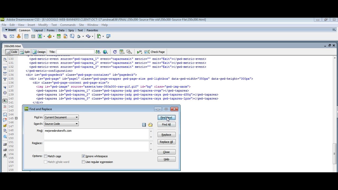 How to change Existing web page link in HTML5 banner ? - YouTube