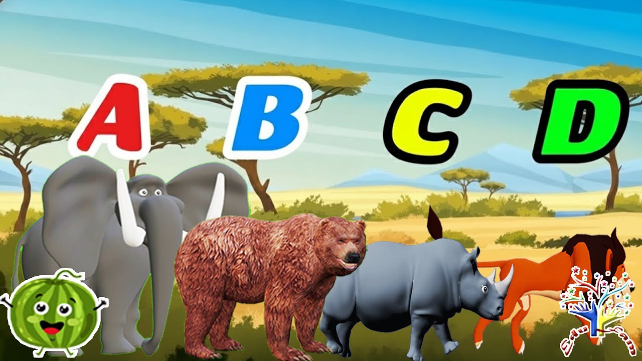 📚 The Animal Alphabet | Learn Animal Names A to Z! 🐘🦒🐻 AZ22AZ14 - YouTube
