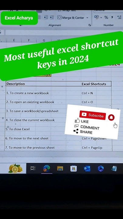Excel shortcut keys | excel shortcut keys in mobile #viral #excel #shorts #exceltech # ...