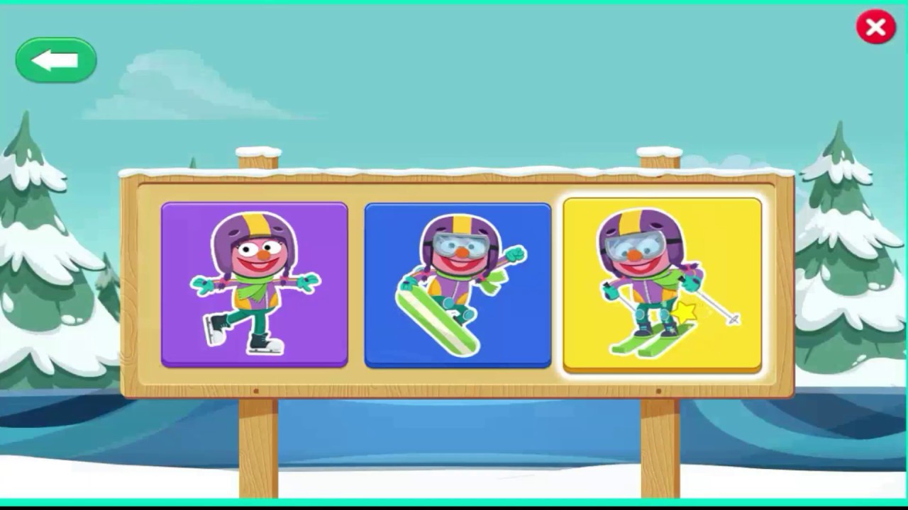 Sesame Street Grover's Winter Games For Kids - YouTube