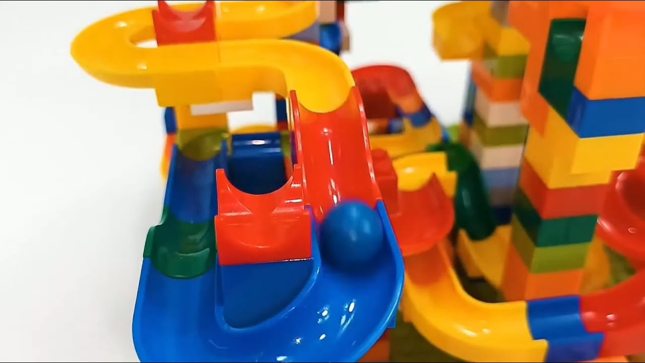 Marble Run Race ☆ Trix Track Waves, Bread, and Spinning Windmills - YouTube
