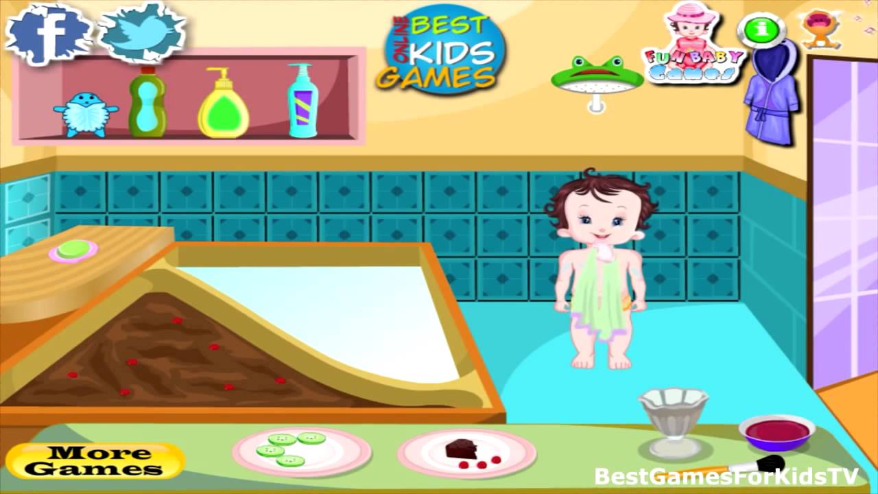 Baby Lisi Royal Bath Game Baby Bathing Video Full HD Girl Games Part 7 ...