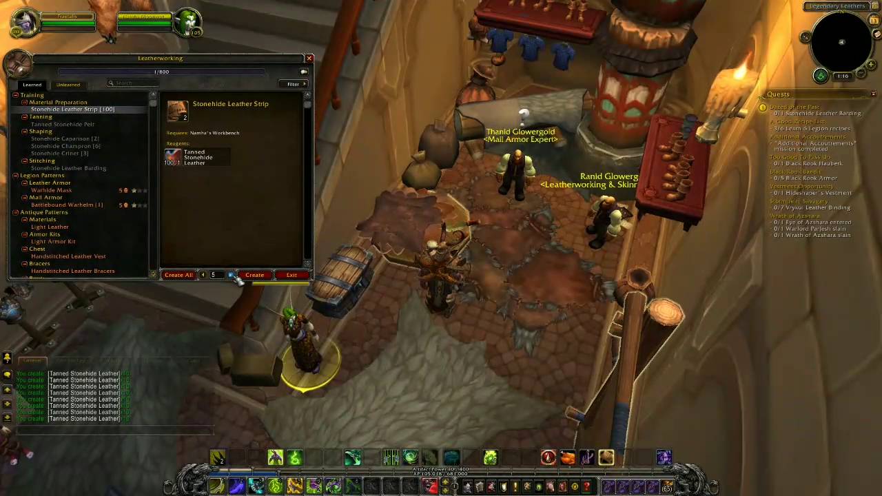 World of Warcraft Dazed of the Past Leatherworking Legion Quest Guide ...