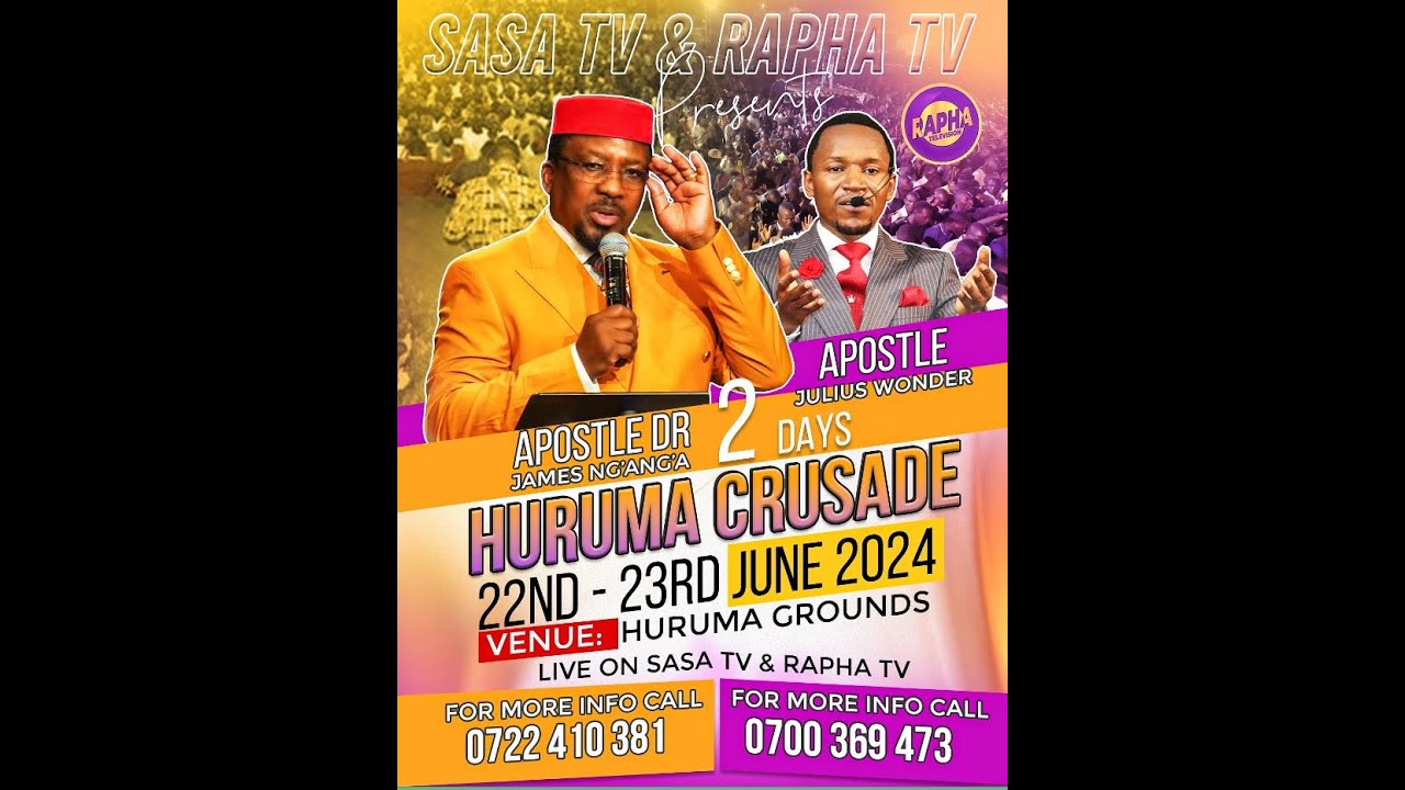 HURUMA CRUSADE DAY 1 SERVICE LIVE BROADCAST .23.6.2024 - YouTube