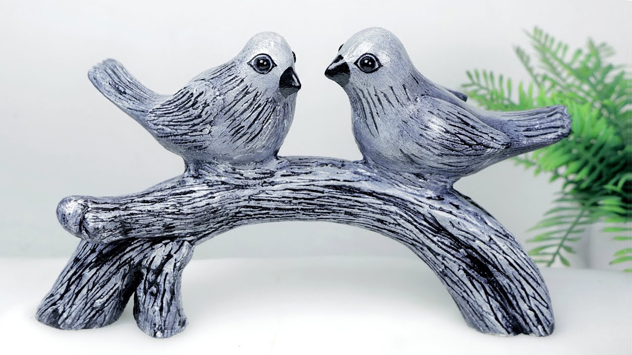 Amazing Birds Showpiece making at home || Gift item showpiece making ...