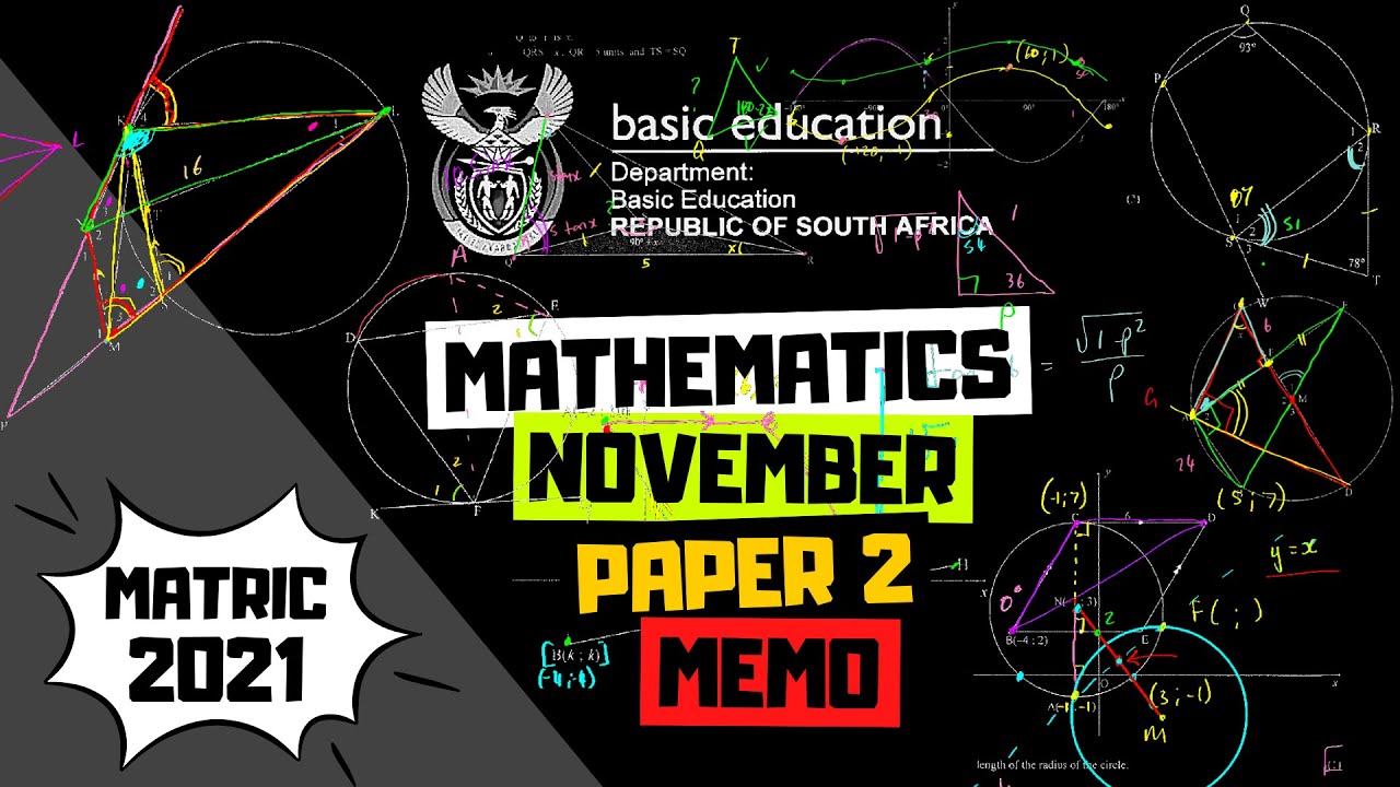 November NSC 2021 Maths Paper 2 memo by @BrightYoungBrains - YouTube