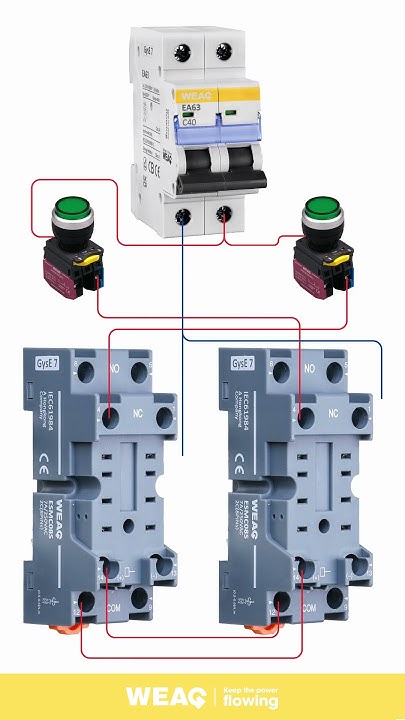 How Two Push Buttons Control Two Relays – Wiring Demonstration. - YouTube