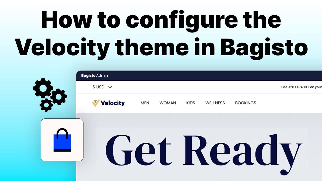 How to configure the Velocity theme in Bagisto - YouTube