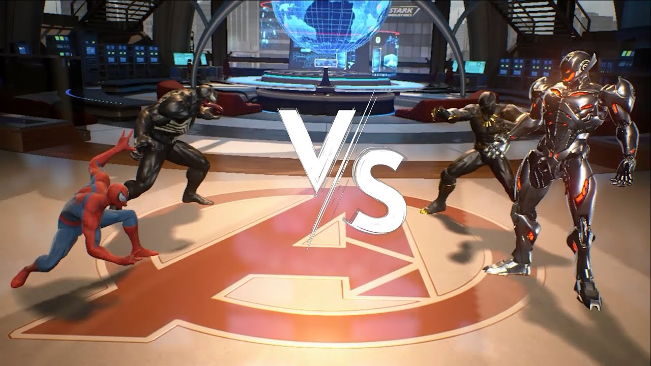 Spider-Man & Venom vs Ultron & Black Panther (Hardest Al) - Marvel vs ...
