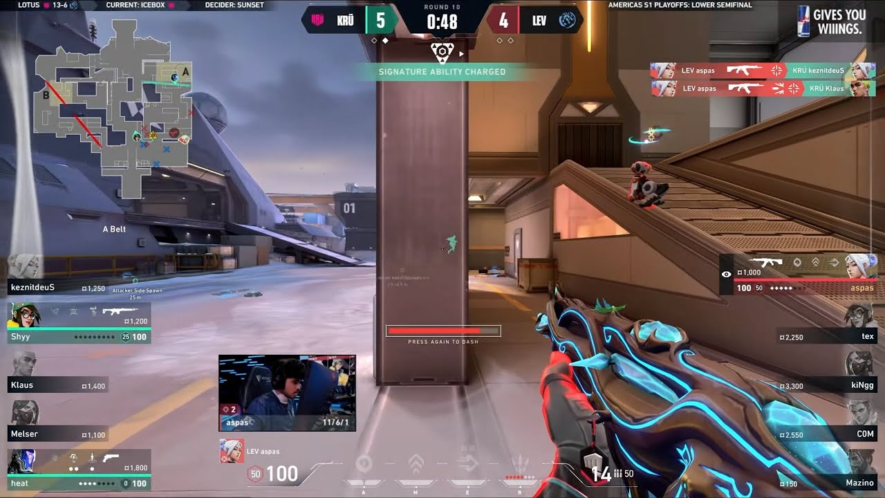 LEV Aspas 1v4 Clutch Against KRÜ Esports | VCT Americas 2024 - YouTube