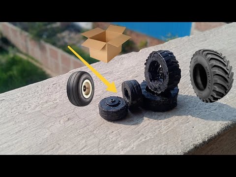 How to make tractor tyre with cardboard at home|Tractor ka tyre kaise ...
