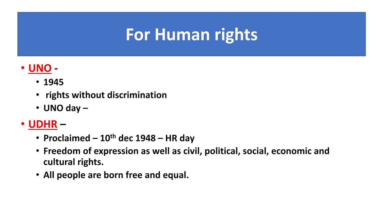 Unit - 5 || Human rights charter || tnpsc - YouTube