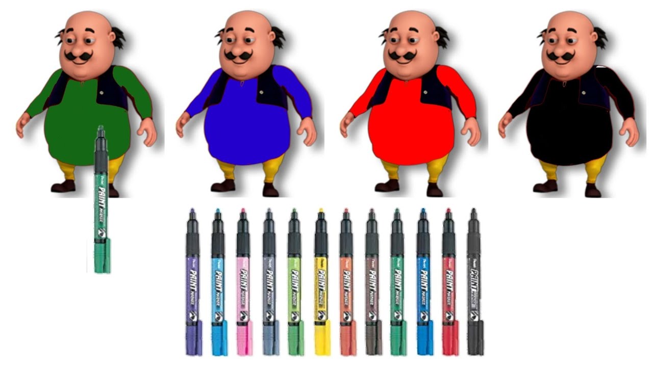 12 Colors name | Motu Patlu | मोटू पतलू | रंगो के नाम | Learn Colors ...