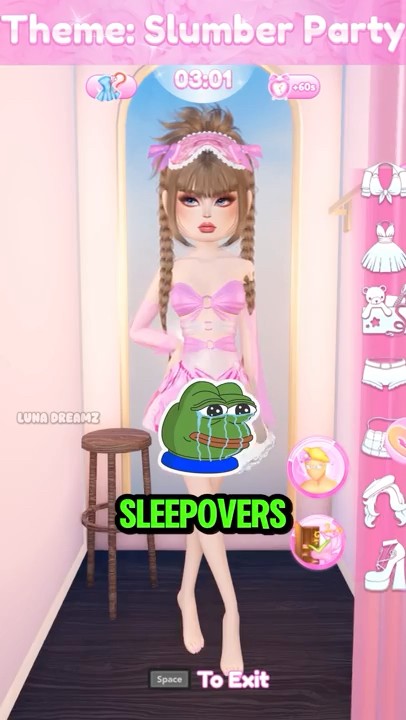 Play a round of dti with me slumber party😜🌸 (voice over) # ...