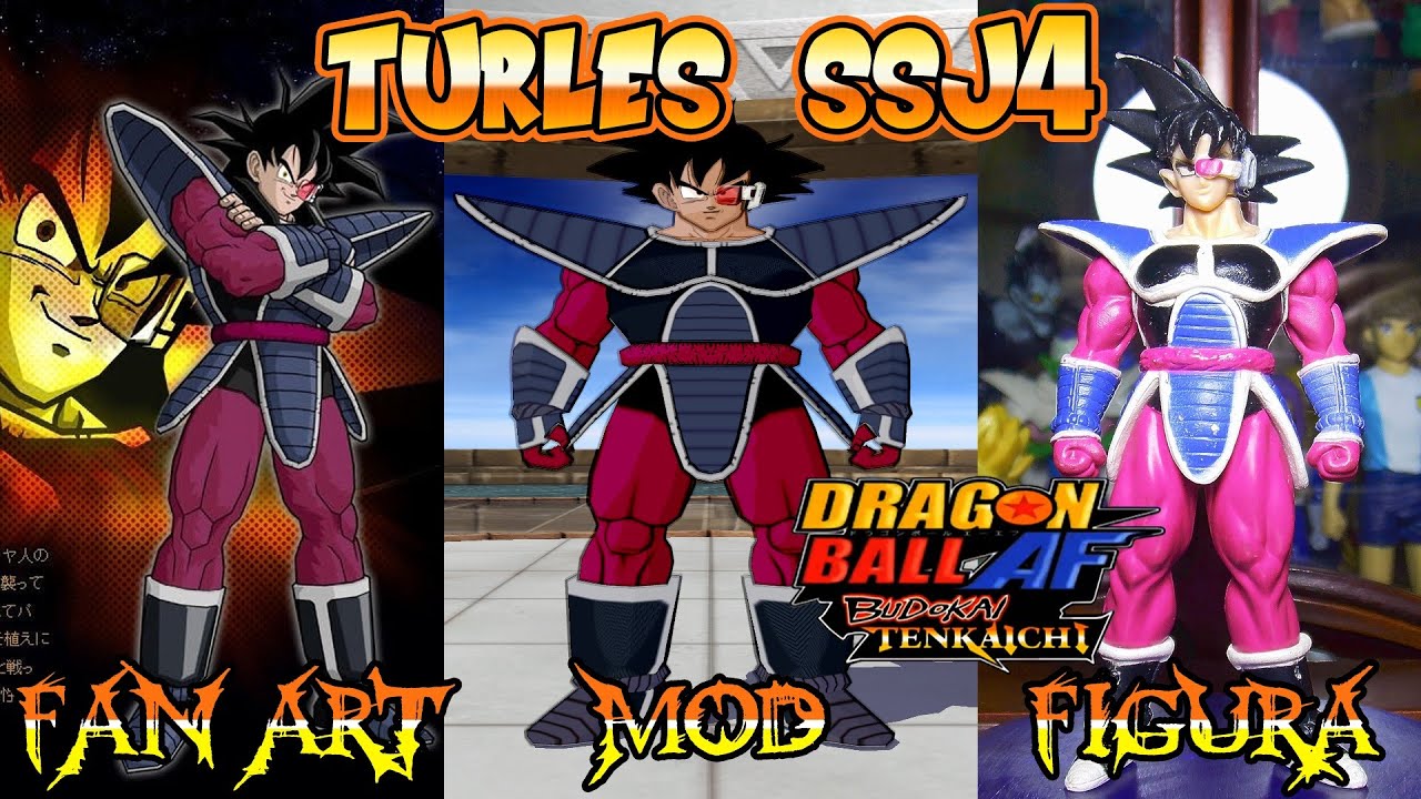 Turles SSJ4 Fan Art MOD DBZ Budokai Tenkaichi 3 BT3 y Figura Dragon ...